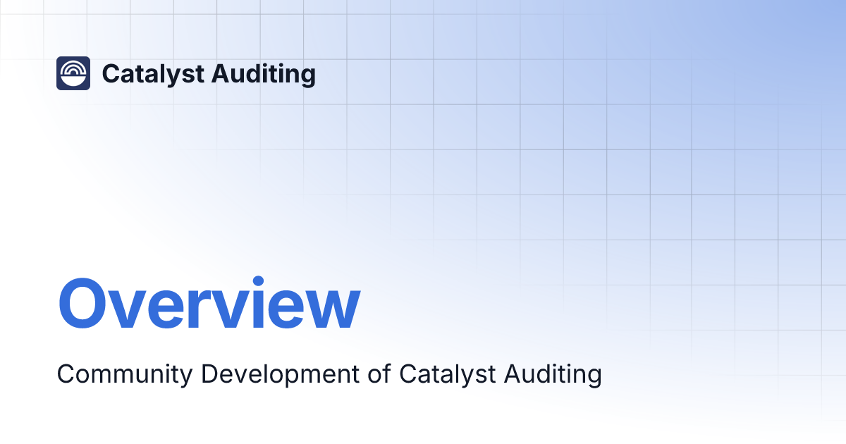 Overview | Catalyst Auditing